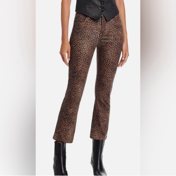 Frame Denim | Jeans | Frame Le Crop Mini Boot Coated Leopard Print ...